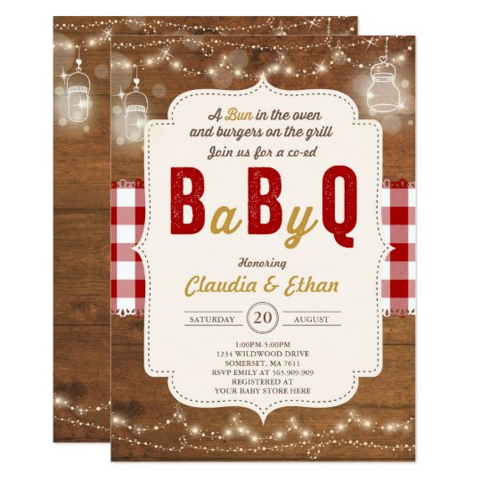 BBQ Baby Shower Invitation Baby Q Couples Shower | Zazzle.com