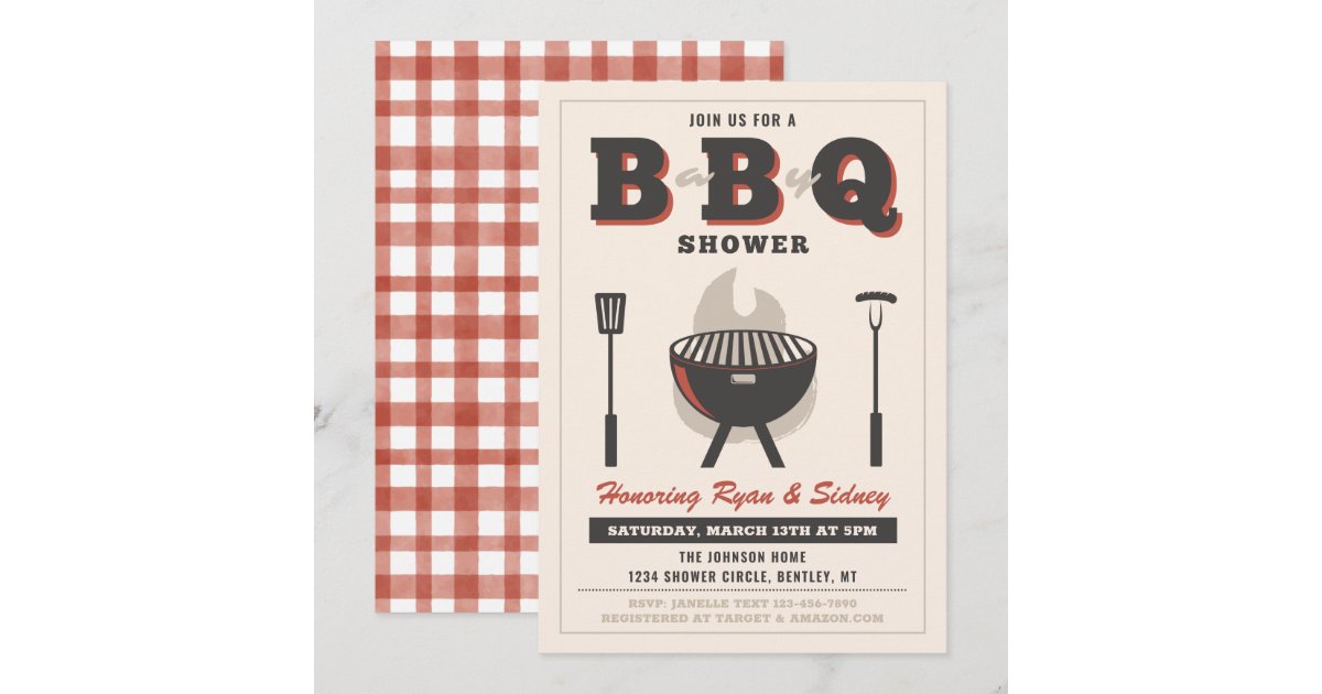 BBQ Baby Shower Invitation | Baby Q Invitations | Zazzle