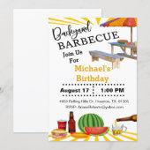 BBQ Backyard Cookout Birthday Invitation | Zazzle