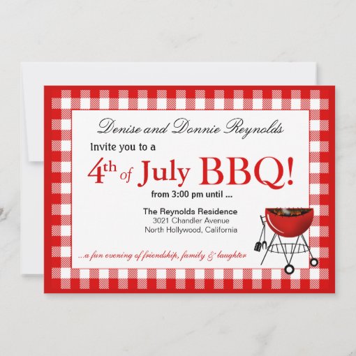 BBQ Backyard Cookout Summer Party Invitation | Zazzle