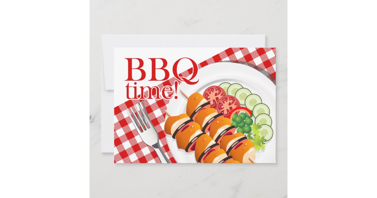 BBQ Backyard Cookout Summer Party Invitation | Zazzle