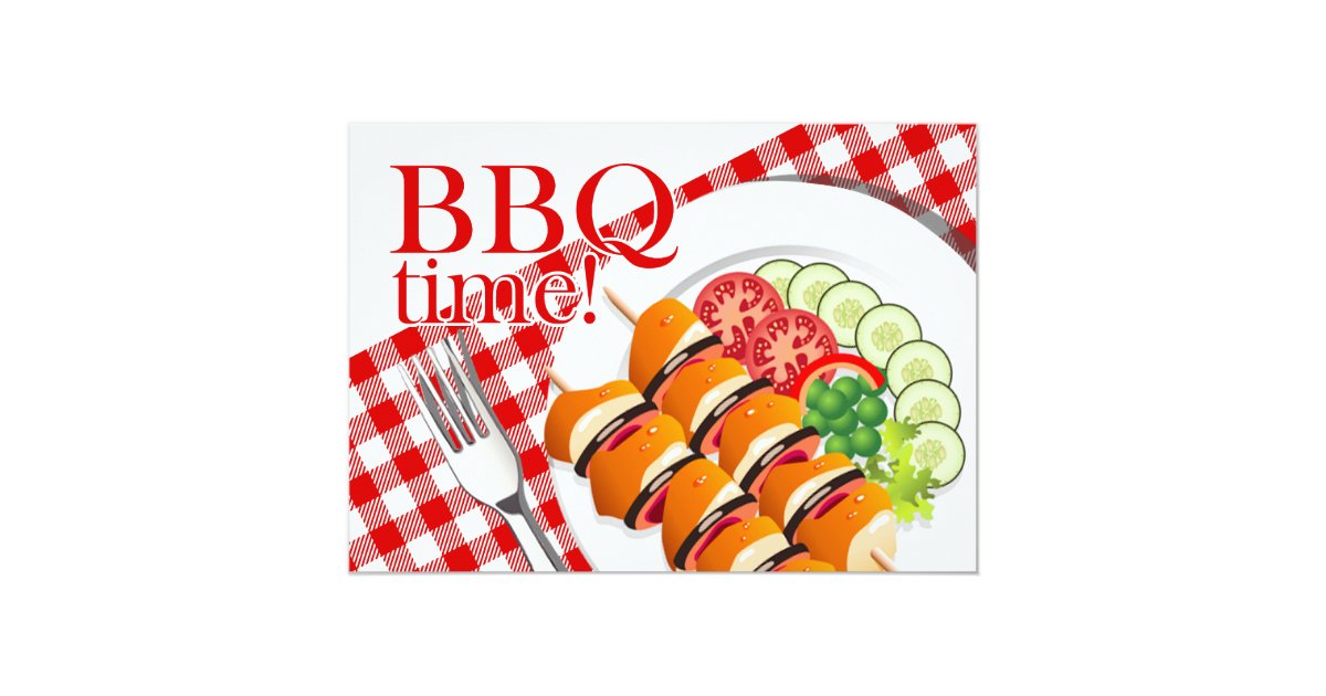 BBQ Backyard Cookout Summer Party Invitation | Zazzle.com