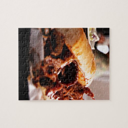 BBQ Beef Brisket Sandwich Jigsaw Puzzle | Zazzle