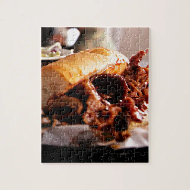 BBQ Beef Brisket Sandwich Jigsaw Puzzle | Zazzle
