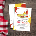 BBQ Birthday Typography Summer Cookout Invitation | Zazzle