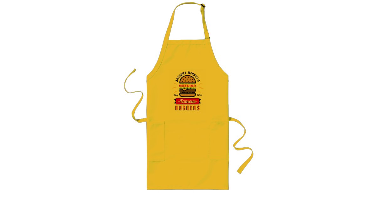 BBQ Burger Custom Apron | Zazzle