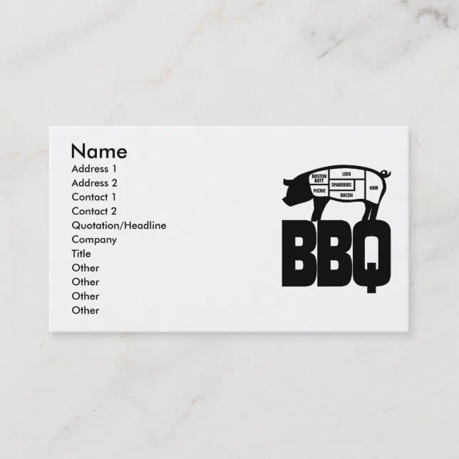 BBQ BUSINESS CARD | Zazzle