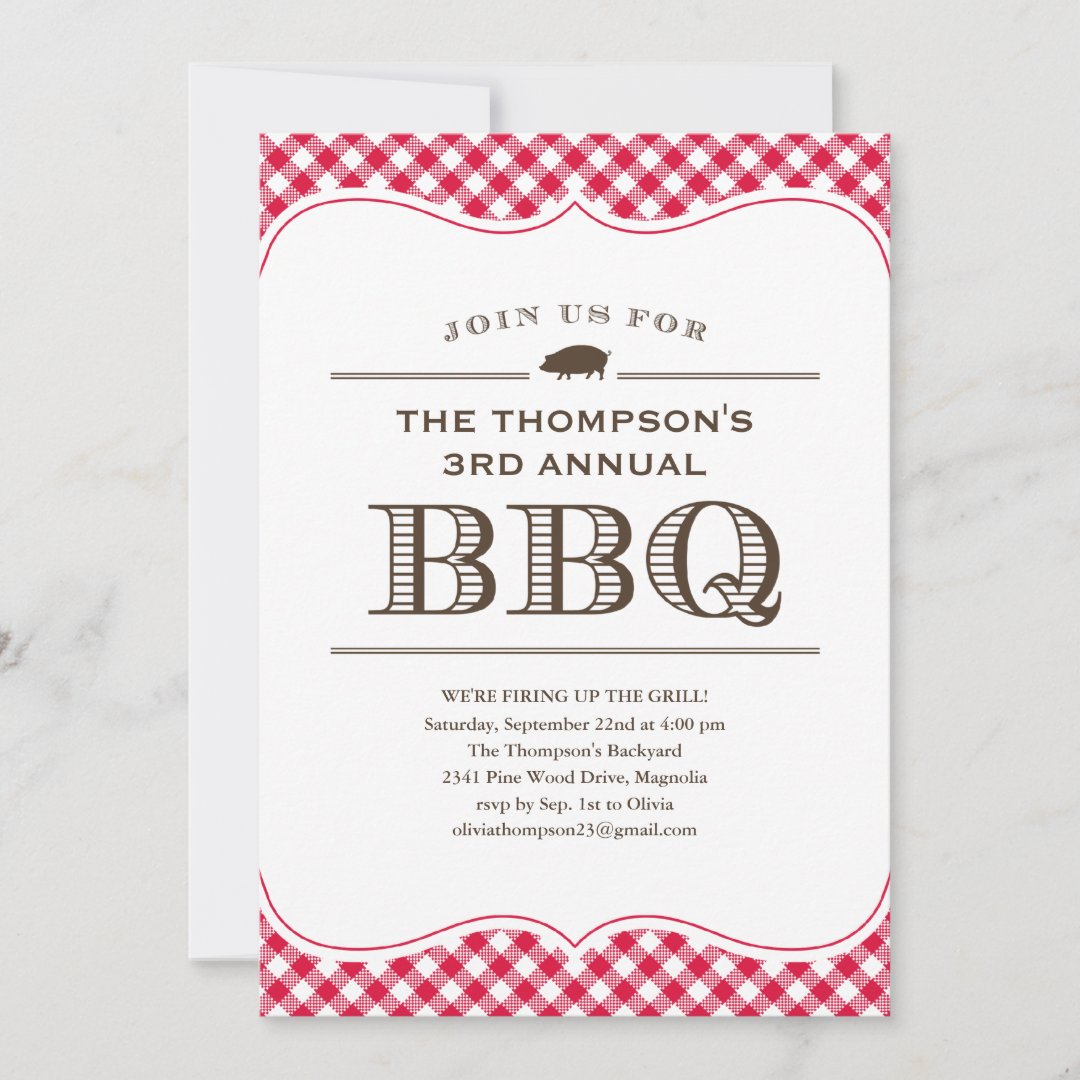 BBQ Cookout Invitations | Zazzle