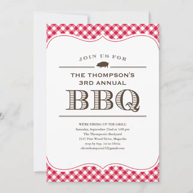 BBQ Cookout Invitations | Zazzle