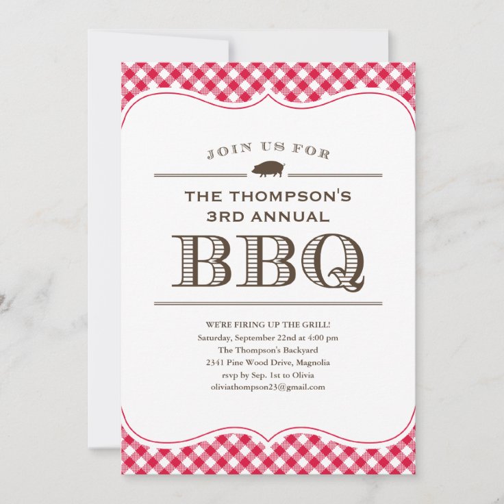BBQ Cookout Invitations | Zazzle