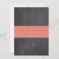 BBQ Engagement Party Red Check Chalk Invite | Zazzle