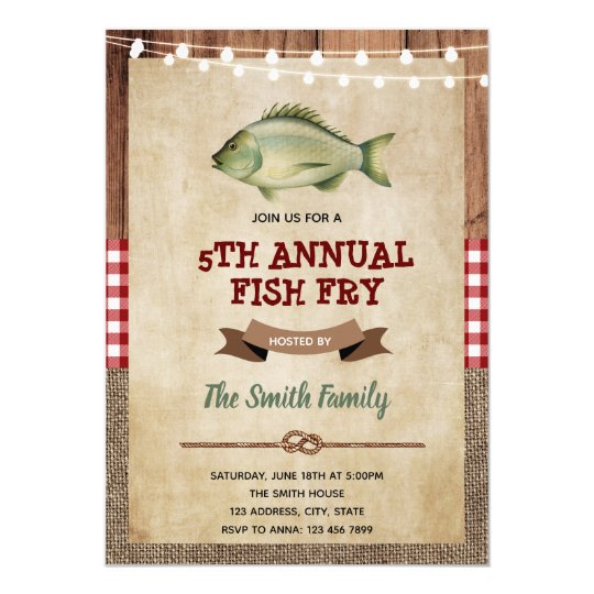 Bbq fish fry party invitation | Zazzle.com