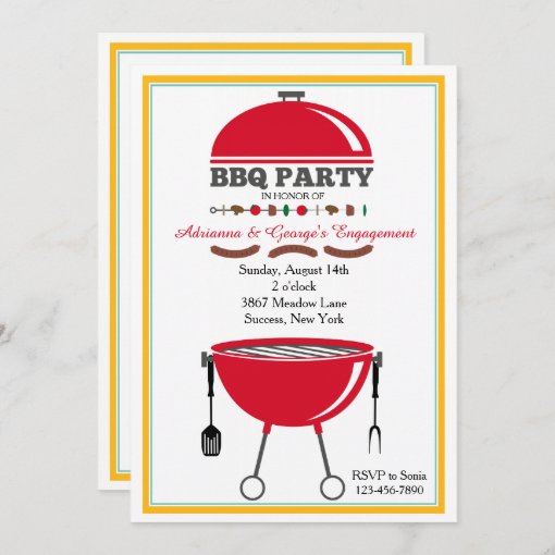 BBQ Grill Invitation | Zazzle