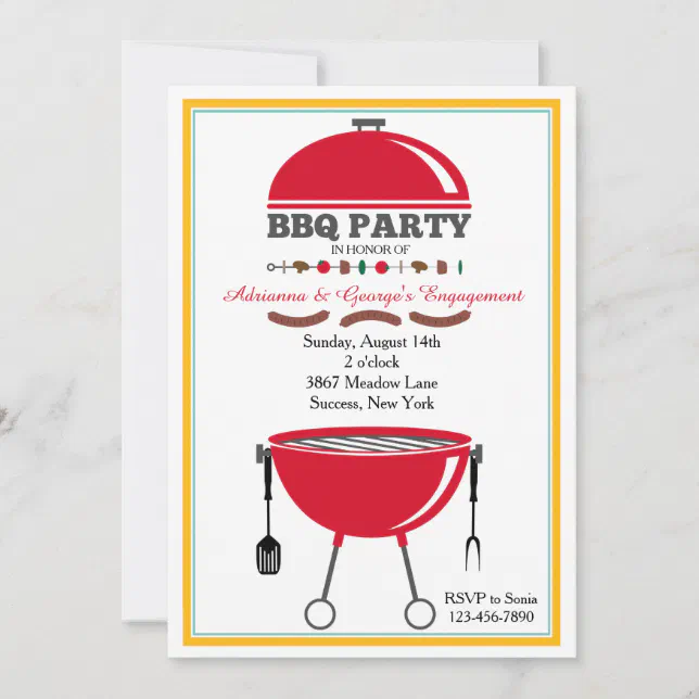 BBQ Grill Invitation | Zazzle