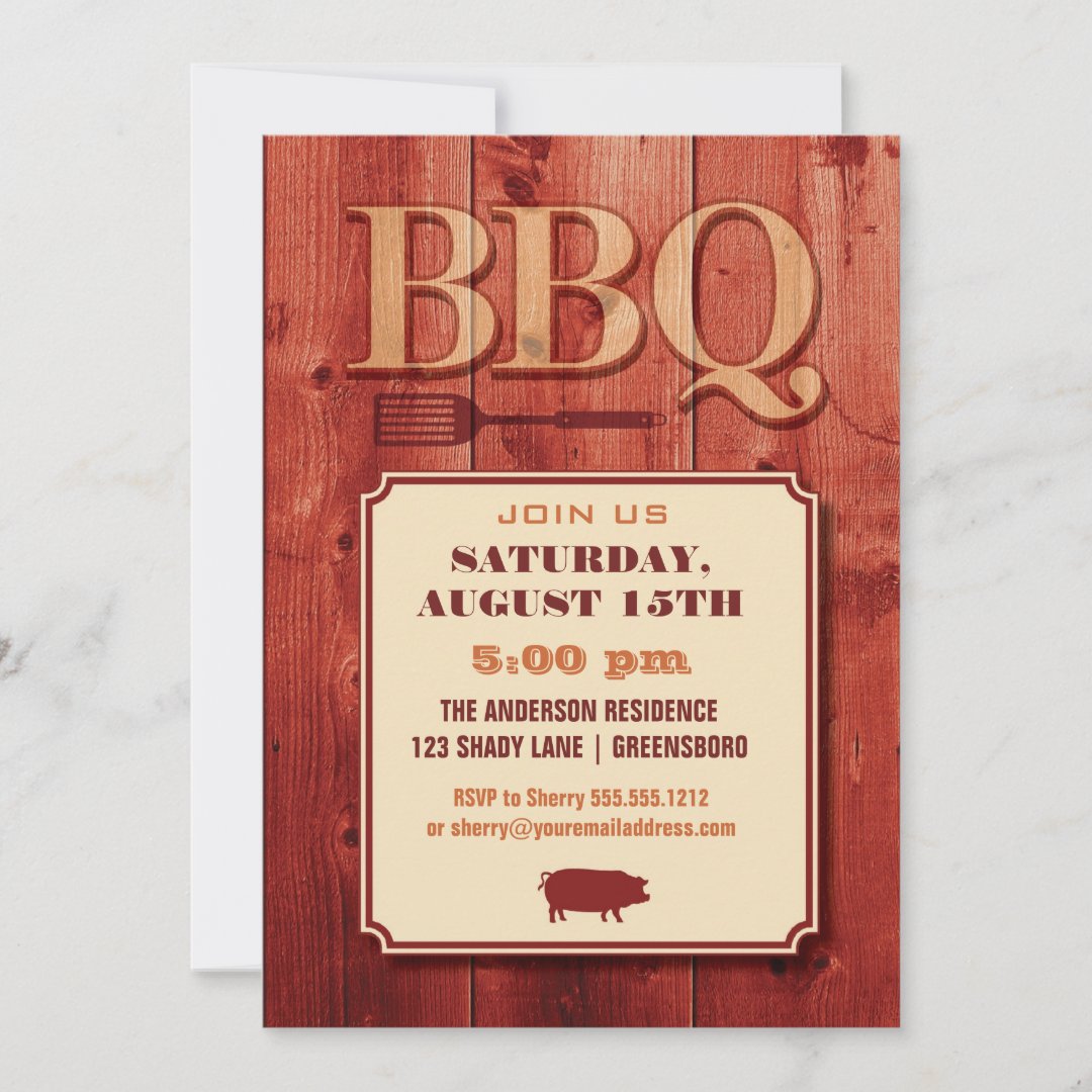 BBQ Invitation | Zazzle