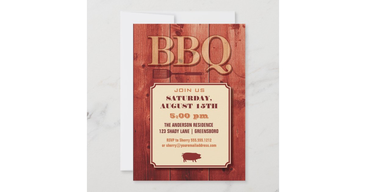 BBQ Invitation | Zazzle