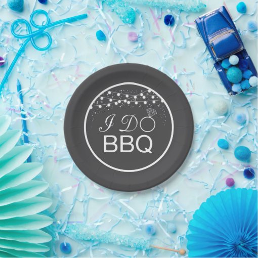 BBQ paper plates / I Do BBQ paper plates | Zazzle