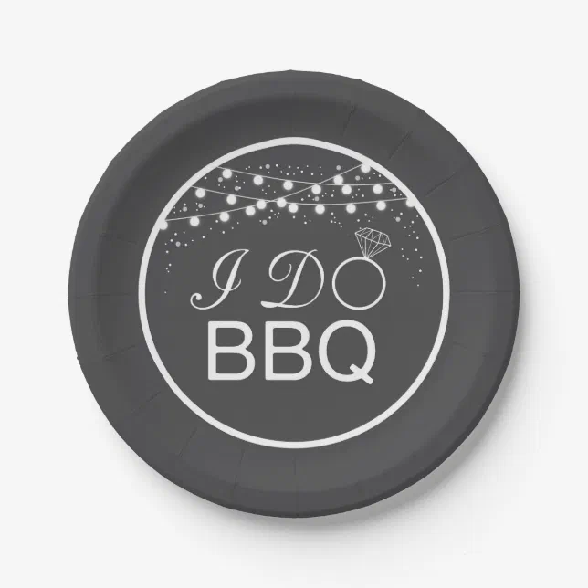 BBQ paper plates / I Do BBQ paper plates | Zazzle