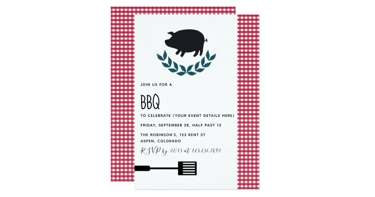 BBQ Party customized invitation | Zazzle.com