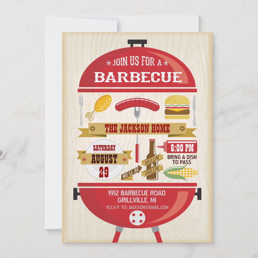 BBQ Party Invitation | Zazzle