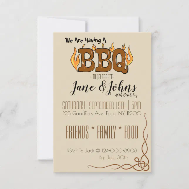 BBQ Party Invite | Zazzle