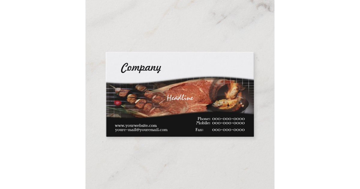 BBQ Recipes Business Card | Zazzle