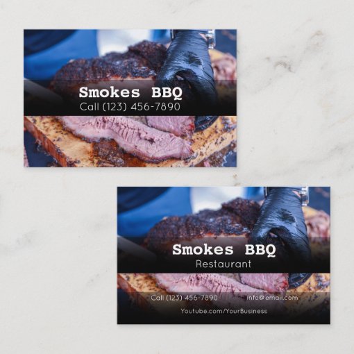 BBQ Restaurant Grill Smoke Company Business Card | Zazzle