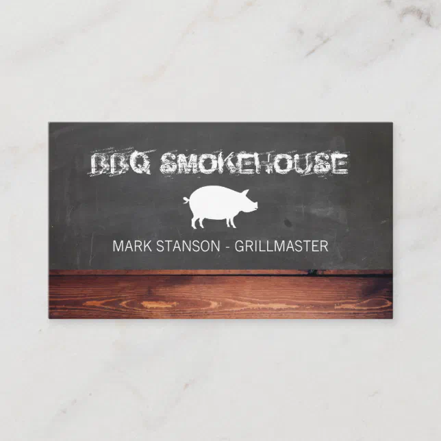BBQ Restaurant / Pig Business Card | Zazzle