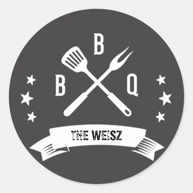 BBQ Round Custom Label | Zazzle