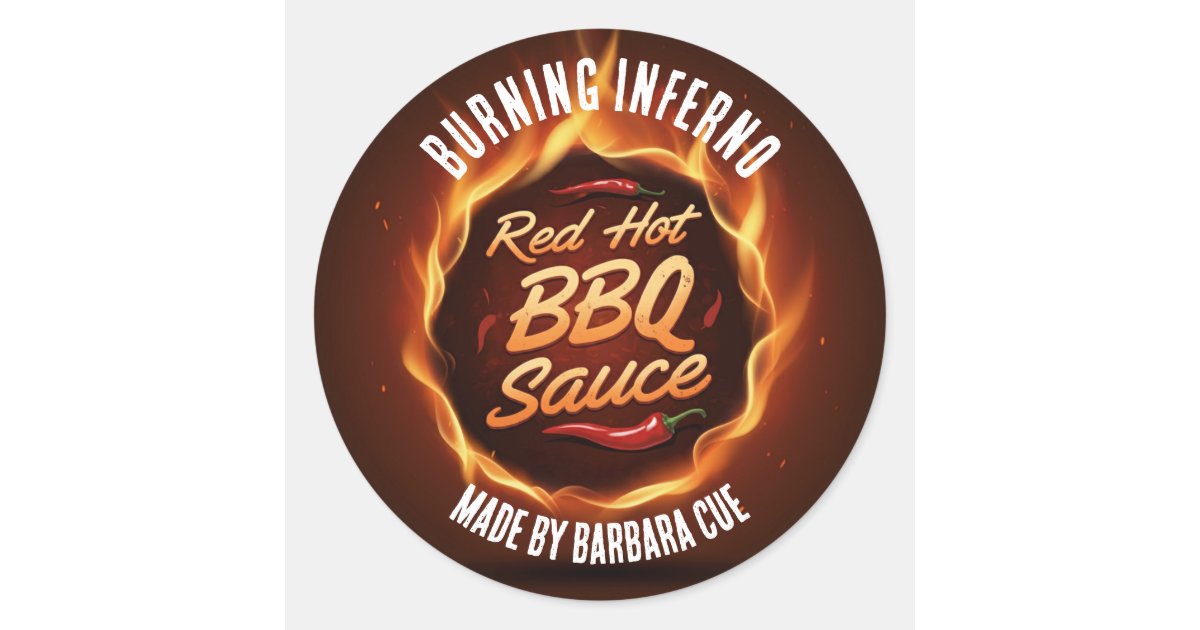 BBQ Sauce Classic Round Sticker | Zazzle