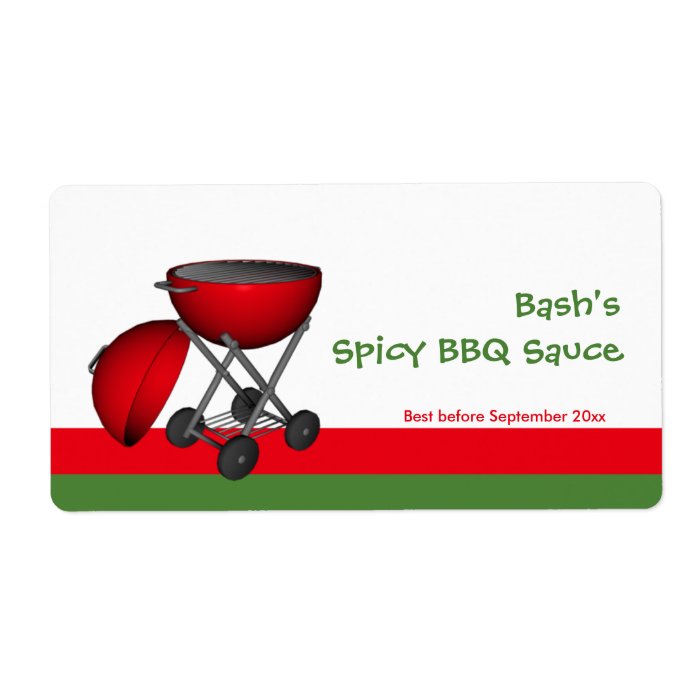 BBQ Sauce Jar Label Zazzle