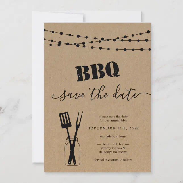 BBQ Save the Date Card | Zazzle