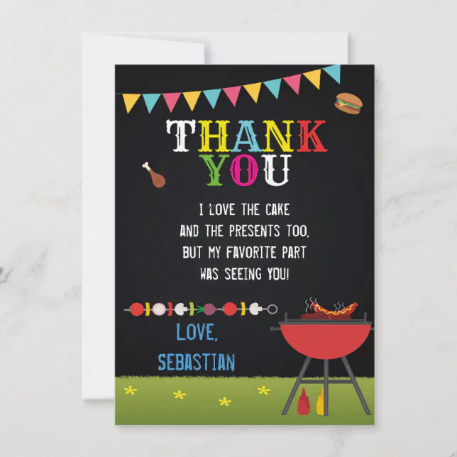 BBQ THANK YOU CARD | Zazzle
