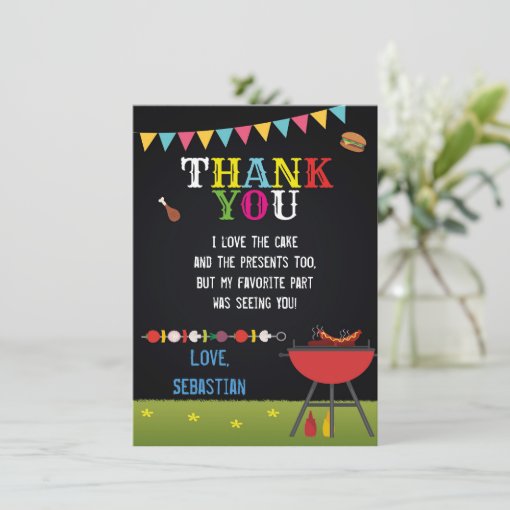 BBQ THANK YOU CARD | Zazzle