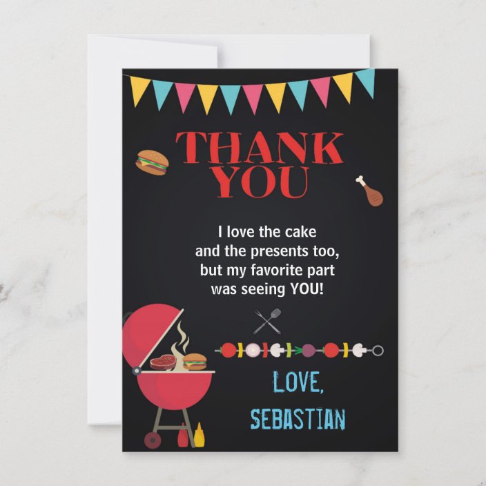 BBQ THANK YOU CARD | Zazzle.com