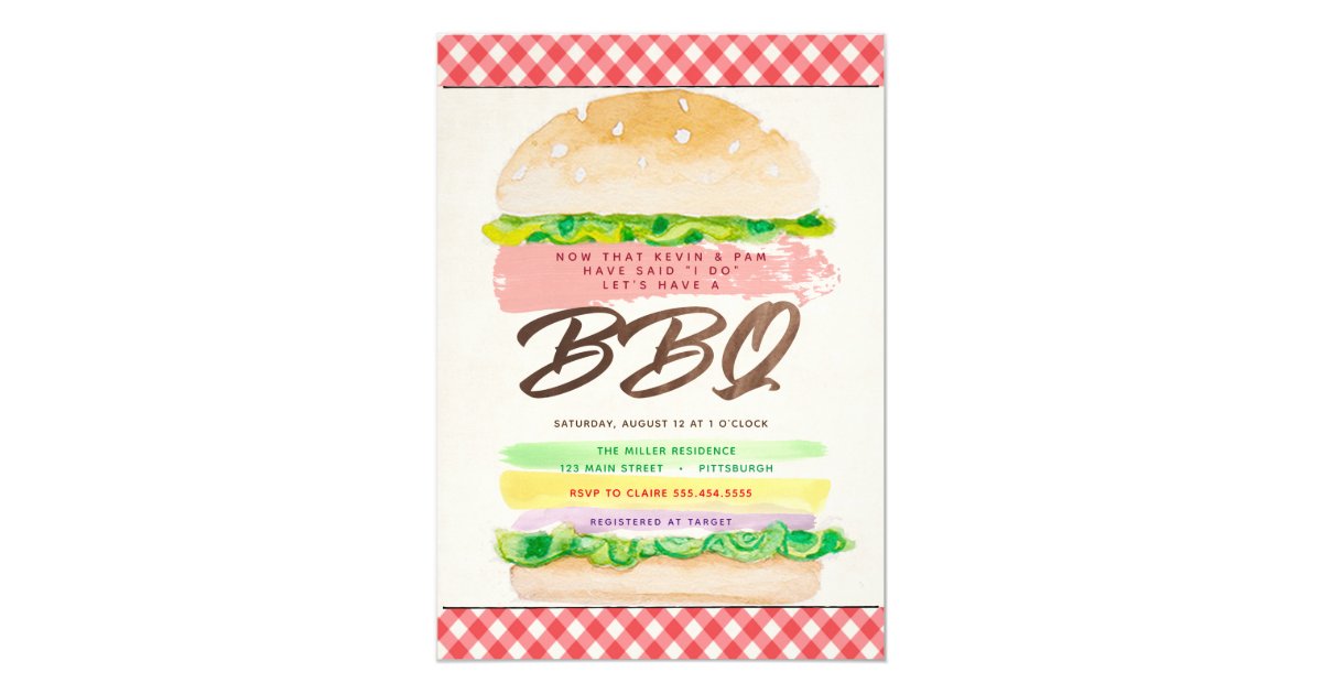 BBQ Wedding Reception invitation | Zazzle.com