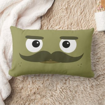BBSS Moustachios #1 Pillow (21"x13") | Zazzle