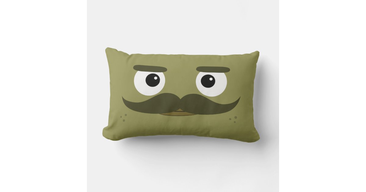 BBSS Moustachios #1 Pillow (21"x13") | Zazzle
