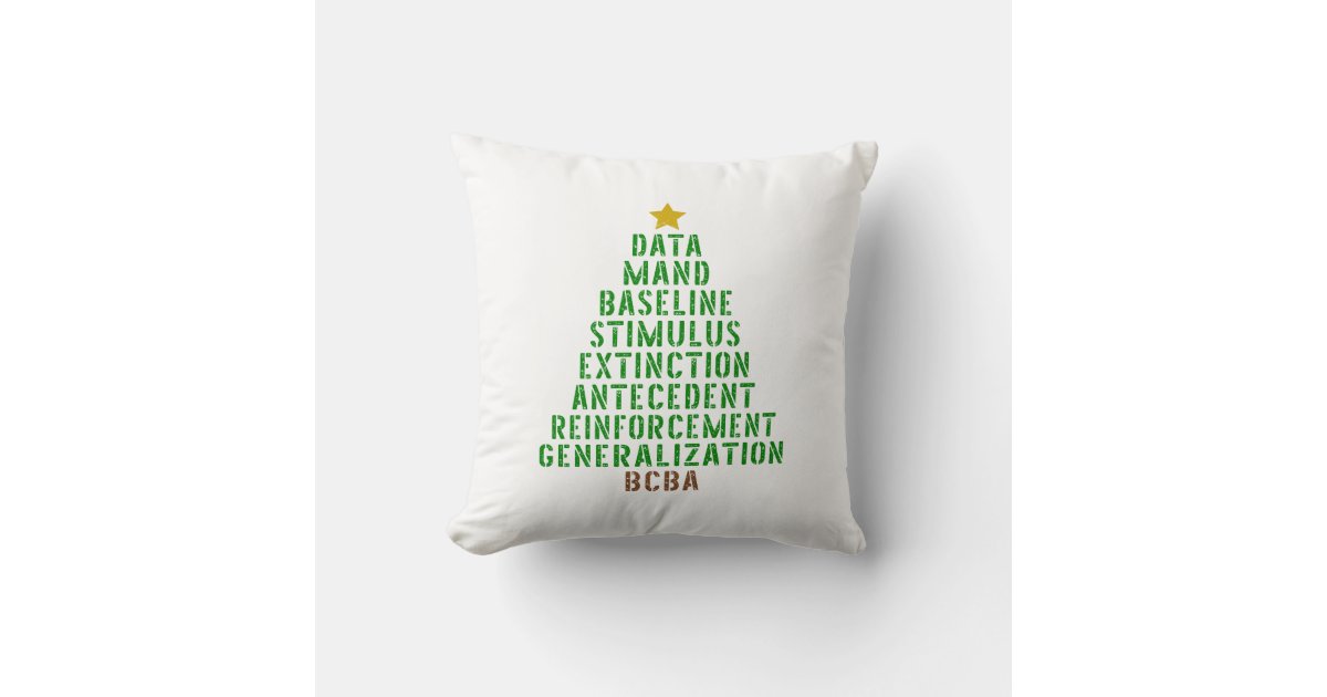 BCBA Christmas Decor, ABA Therapy, BCBA Gift, Throw Pillow | Zazzle