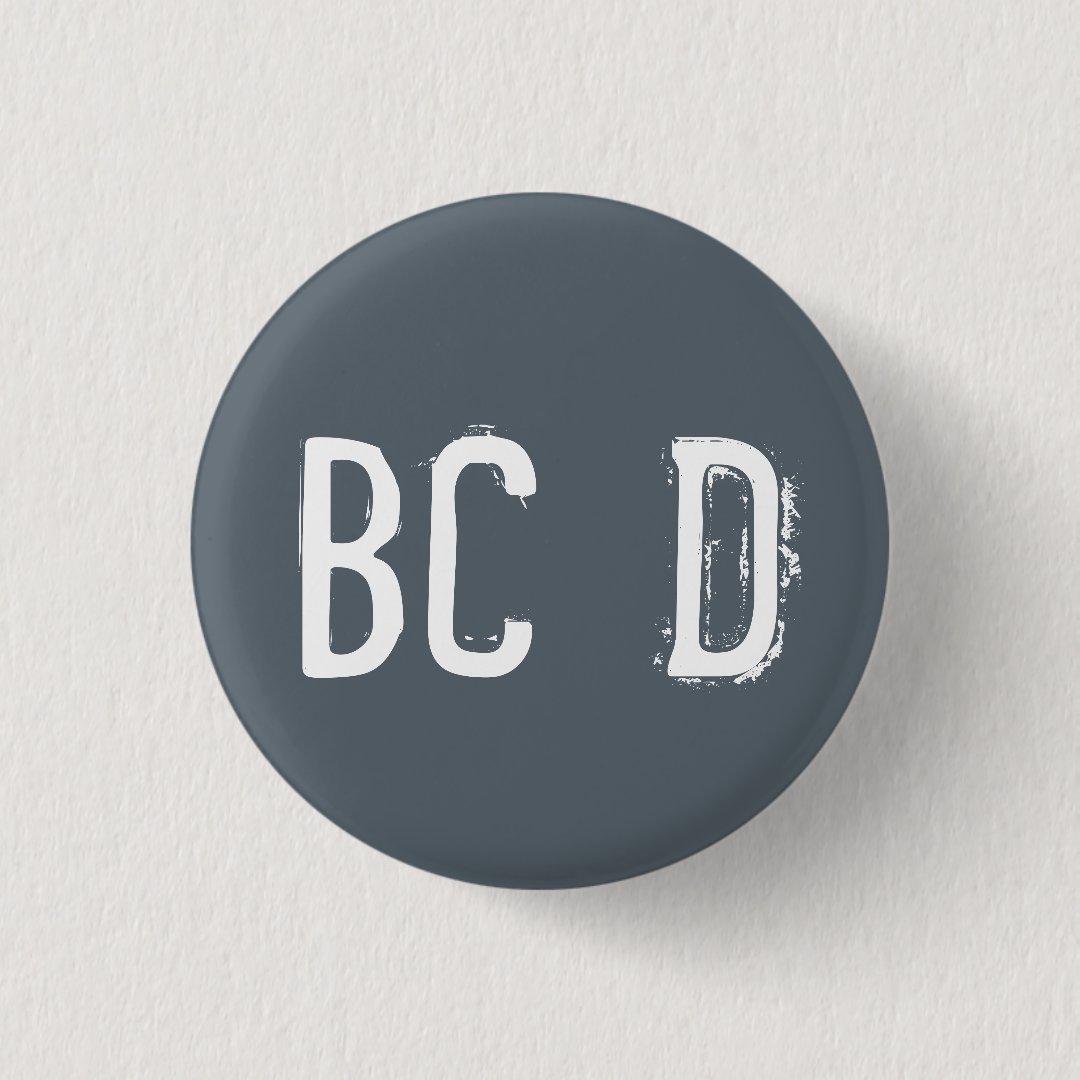 "BCD" Alphabet Collectible (#4) Pinback Button | Zazzle