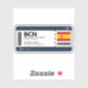 BCN Barcelona Boarding Pass - Spain Ticket Sticker | Zazzle