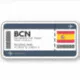 BCN Barcelona Boarding Pass - Spain Ticket Sticker | Zazzle
