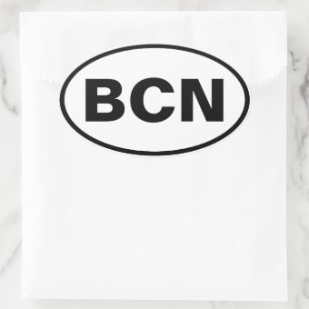 BCN Oval Decal Oval Sticker | Zazzle