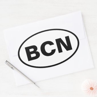 BCN Oval Decal Oval Sticker | Zazzle