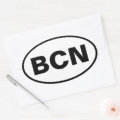 BCN Oval Decal Oval Sticker | Zazzle