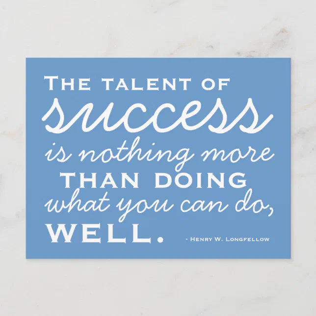 Be A Success - Motivational Postcard | Zazzle