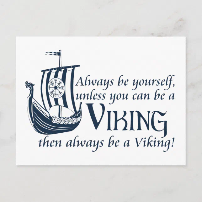 Be A Viking! Postcard | Zazzle
