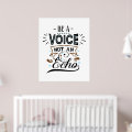 Be A Voice Inspirational Word Art Poster | Zazzle