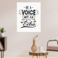Be A Voice Inspirational Word Art Poster | Zazzle