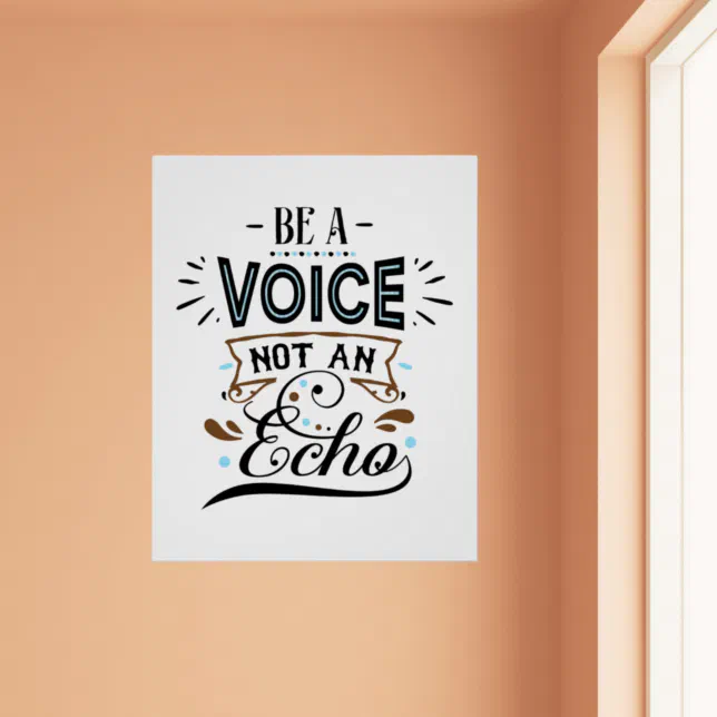 Be A Voice Inspirational Word Art Poster | Zazzle